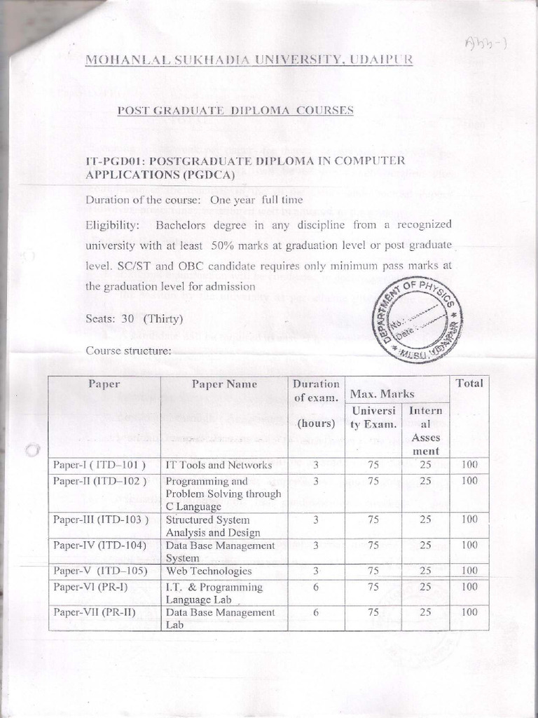 Pgdca Syllabus | PDF