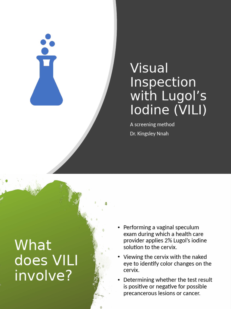 How To Perform Visual Inspection With Lugol Iodine-VILI | PDF ...