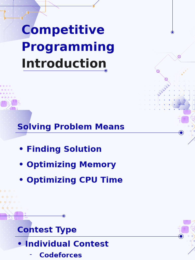 Competitive Programming Overview and Resources | PDF