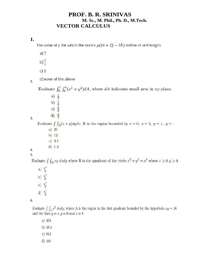 Vector Calculus | PDF