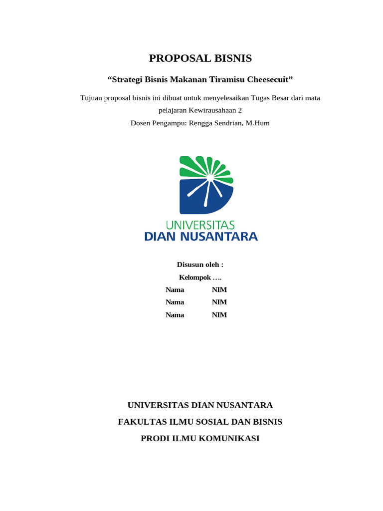 Proposal Bisnis | PDF