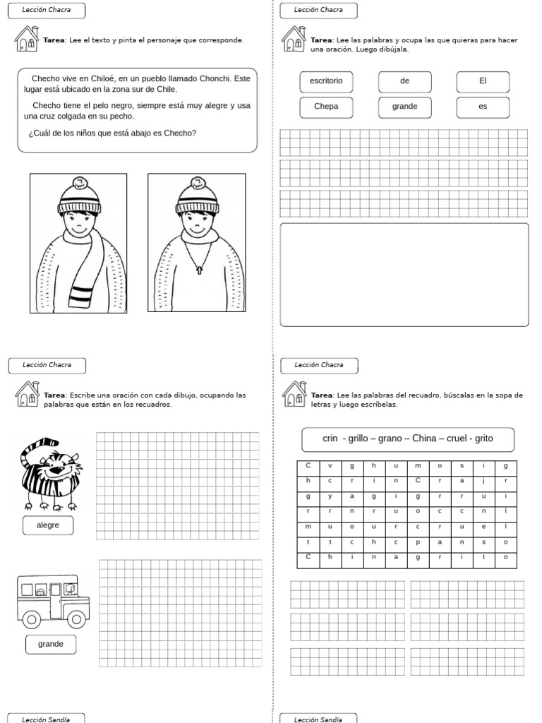 3.tareas Mayúsculas Chacra A Roxana | PDF