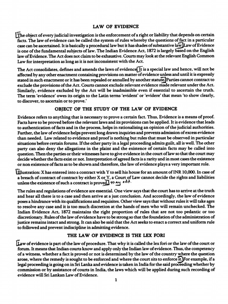 35 Law of Evidence | PDF