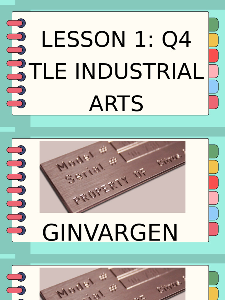 q4 Tle Industrial Arts Lesson 1 (1) | PDF | Engraving | Materials