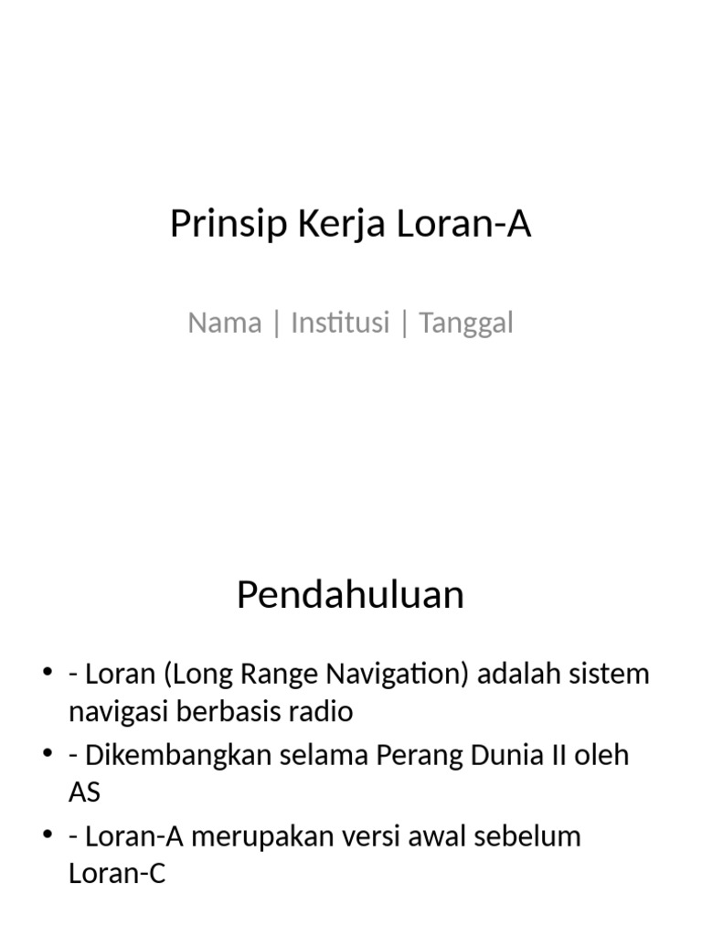 Prinsip_Loran_A | PDF