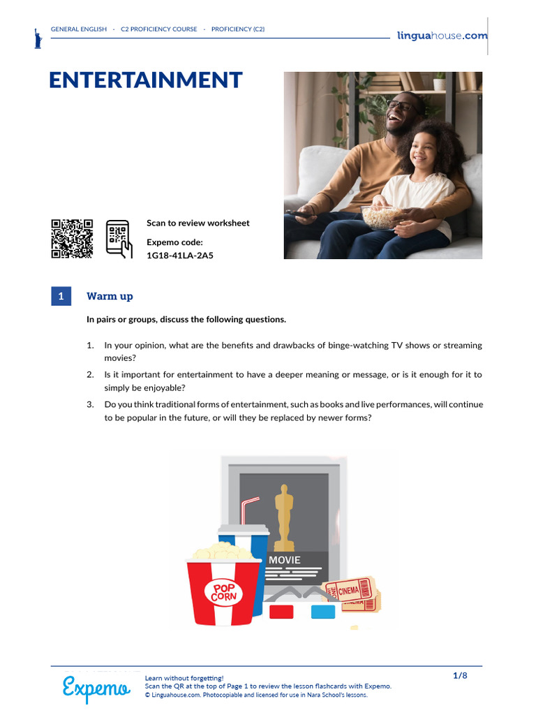 C2 Proficiency: Entertainment Insights | PDF | Vocabulary