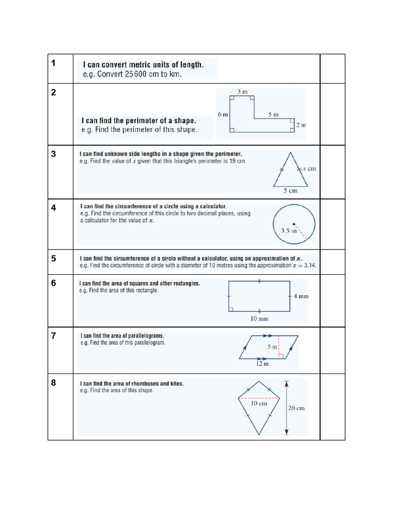 Measurement Checklist | PDF