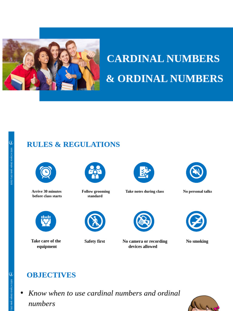 ACB Unit 3 Cardinal Number and Ordinal Numbers | PDF