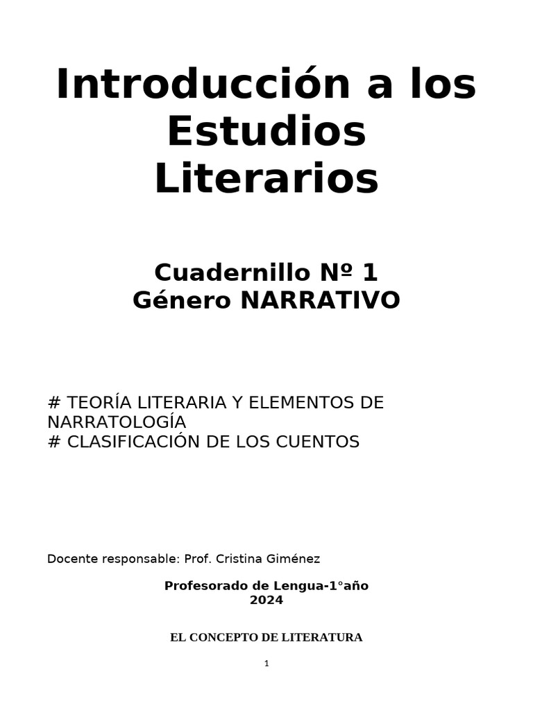 2024_CUADERNILLO_1_1 | PDF | Autor | Novelas