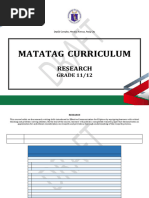Curriculum Guide For Reasearch Grade 10 Subject Description | PDF ...