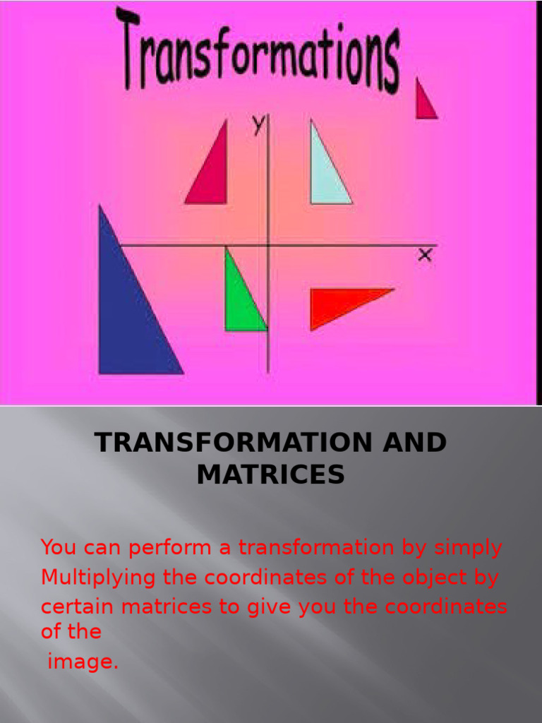 Matrix Transformations Explained | PDF