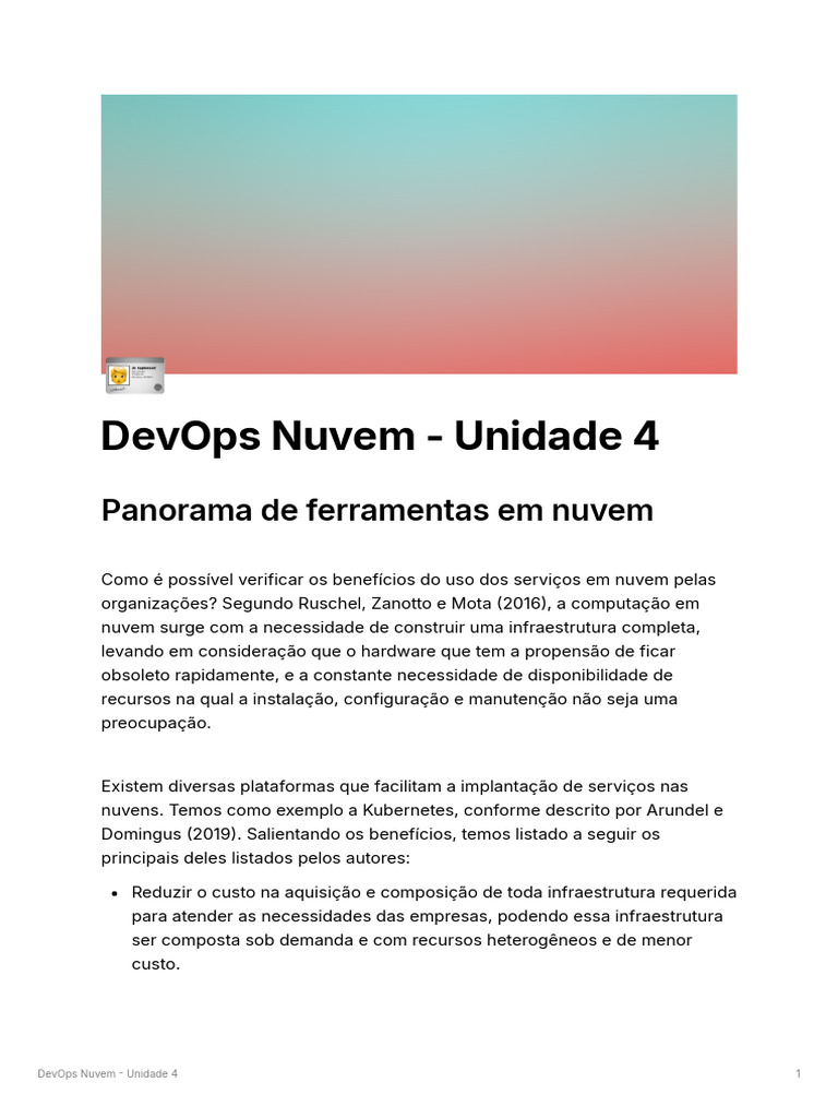 Benefícios e Desafios da Nuvem DevOps | PDF | Computação em nuvem ...