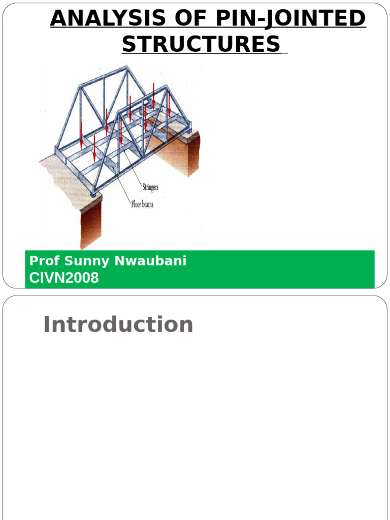 Pin-Jointed Frame Analysis TS1 Lecture11 | PDF | Truss | Physics