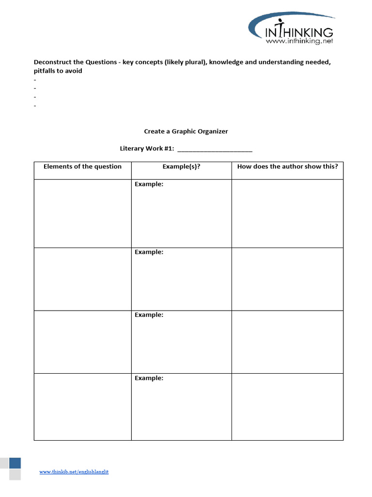 P2 Graphic Organiser ThinkIB | PDF