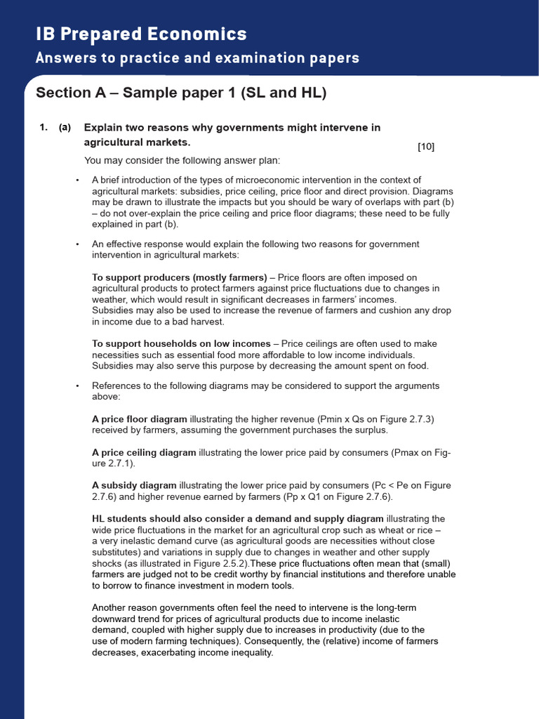 ANSWERS IB Prepared Economics | PDF | Unemployment | Inflation