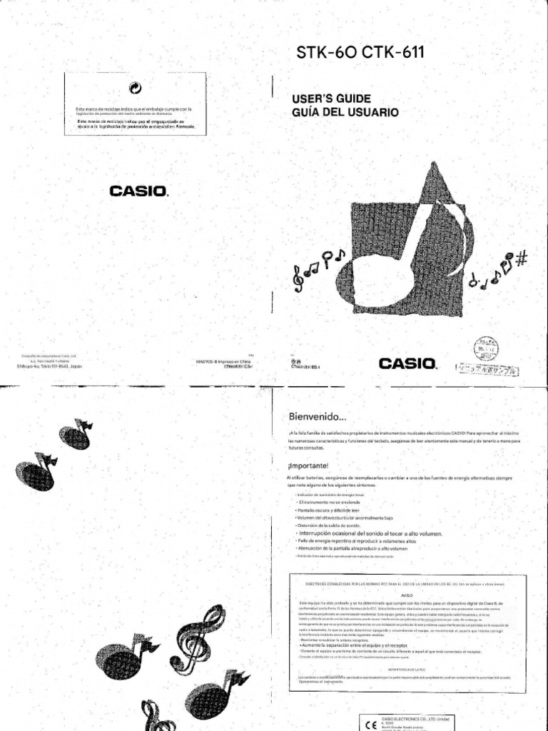 Manual Casio-Ctk-601 Traducido | PDF