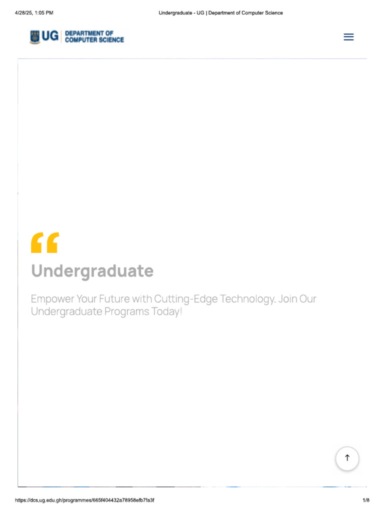 University of Ghana (Computer Science) | PDF