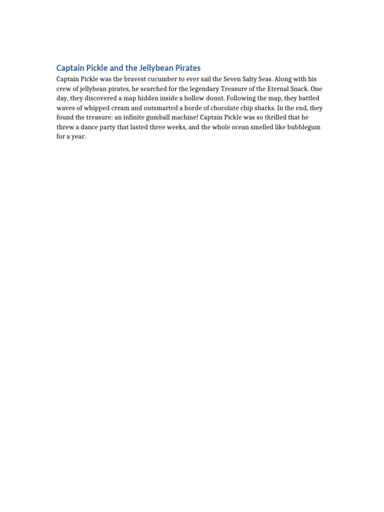 Captain Pickle's Gumball Adventure | PDF