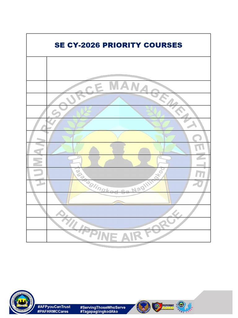 Se Cy-2026 Priority Courses | PDF
