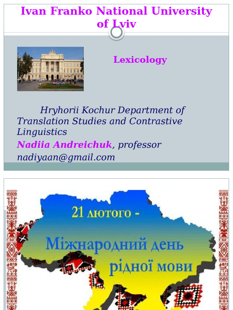 LEX - Lecture 2 - Morphemic Structure | PDF | Word | Linguistics