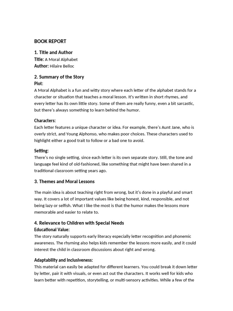 A Moral Alphabet: Engaging Lessons for Kids | PDF | Storytelling ...