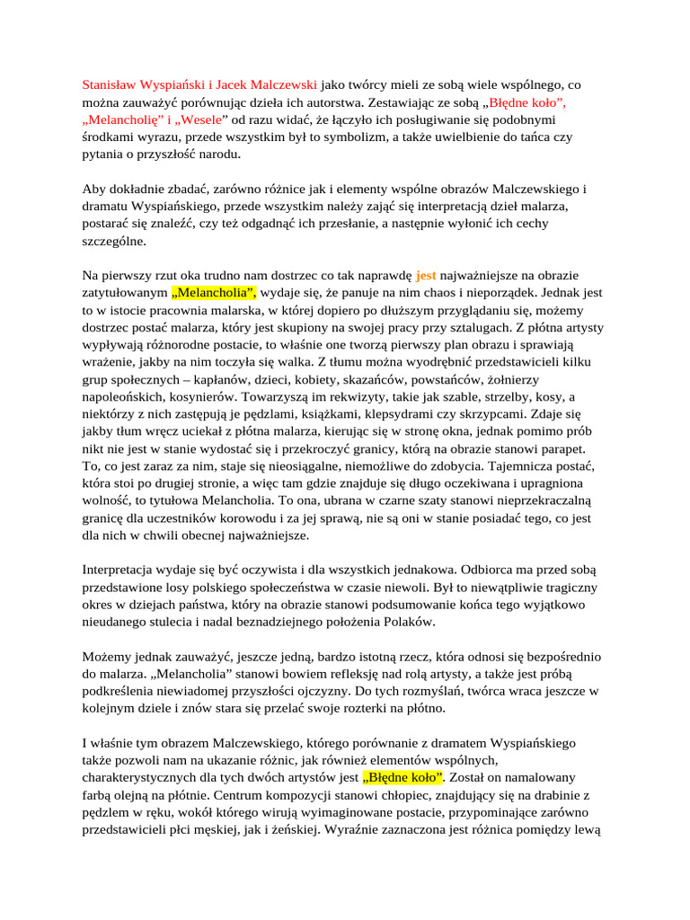Polski - Wesele W Obrazach | PDF