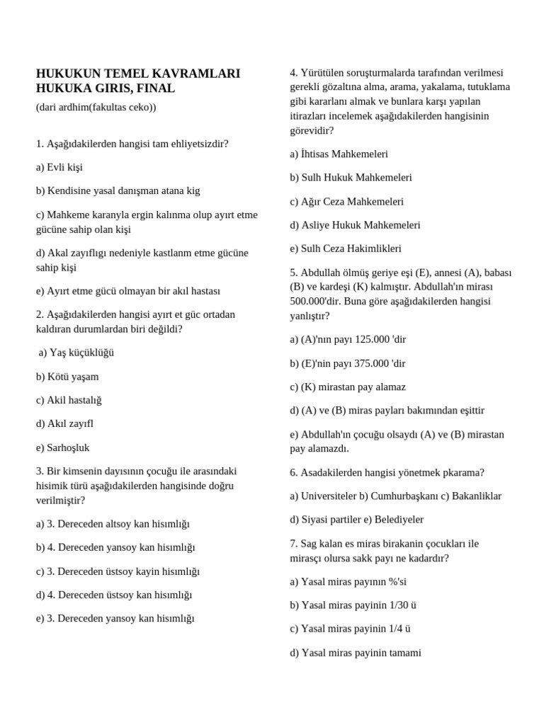 Hukukun Temel Kavramlari Hukuka Giris | PDF