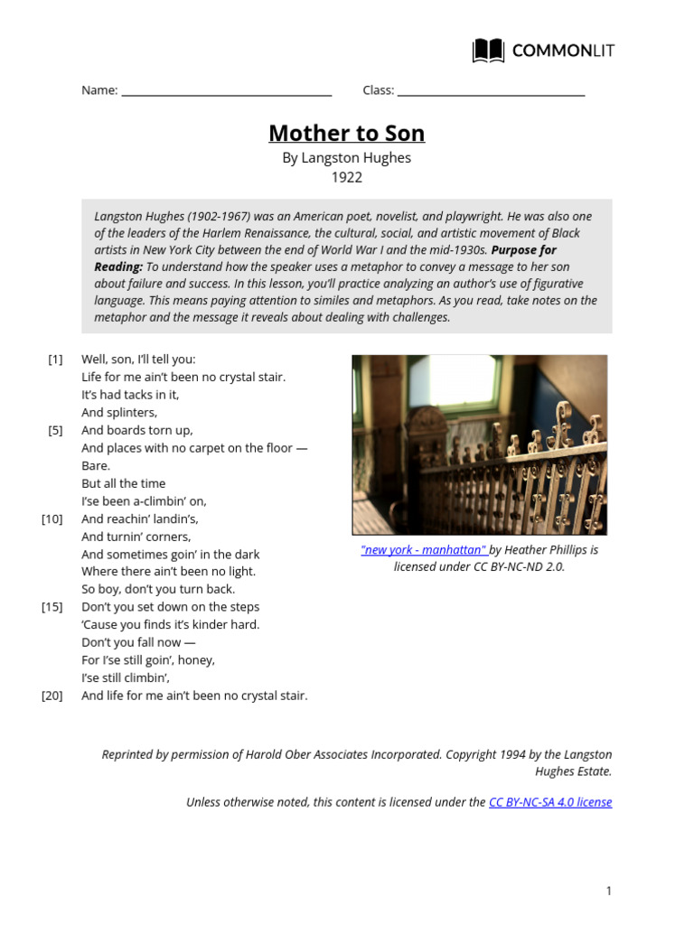 mother to son | PDF
