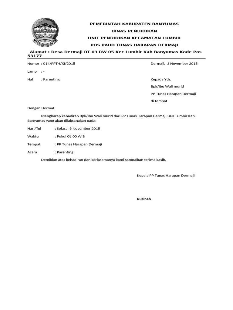 Undangan Parenting | PDF