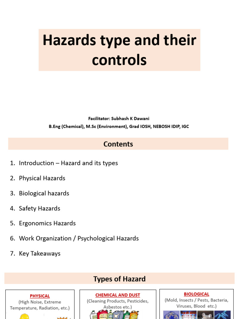 OHS Lecture 5 - Hazard Types and Their Controls | PDF | Hazards | Noise