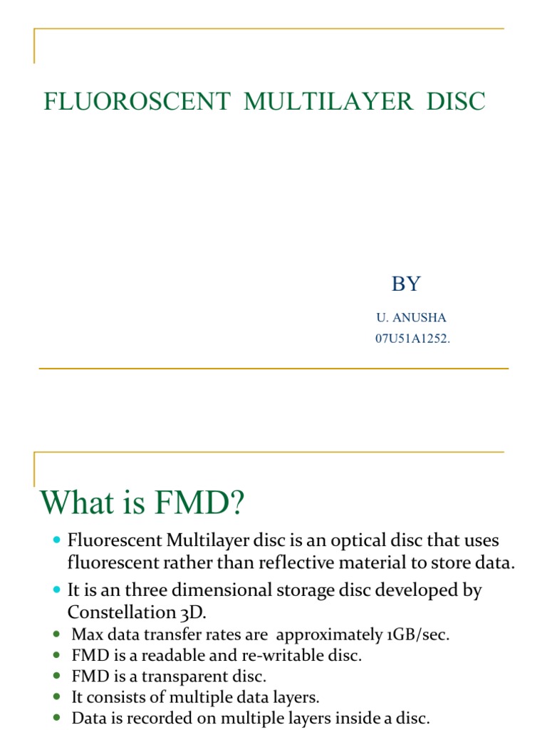 Fluorescent Multi Layer Disc PDF and | PDF | Compact Disc | Dvd