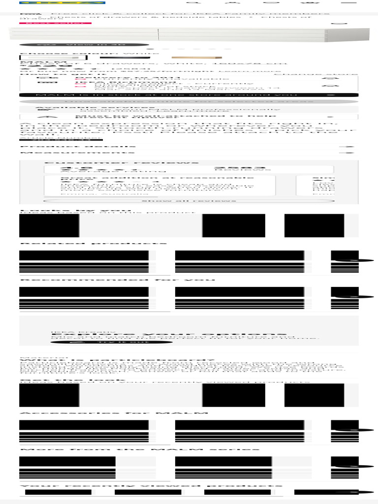 MALM Chest of 6 Drawers, White, 160x78 Cm - IKEA | PDF | Furniture
