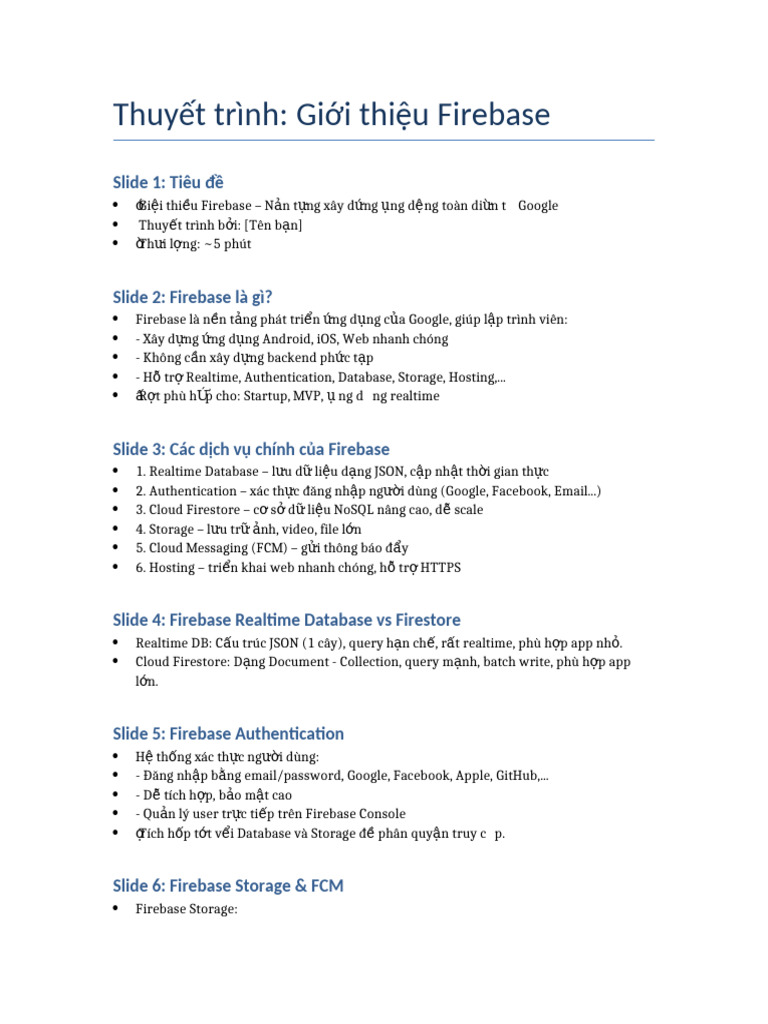 Thuyet_trinh_Firebase | PDF