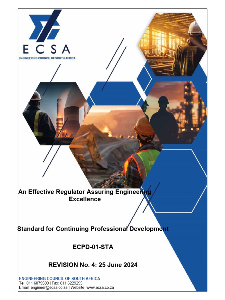 ECSA Continuing Professional Development Standard | PDF | Professional Development ...