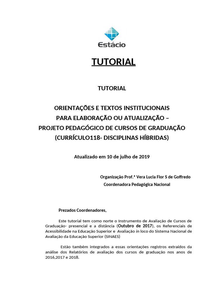Tutorial Ppc- Graduacao 118 - Curriculo Hibrido | PDF | Pedagogia | Aprendizado
