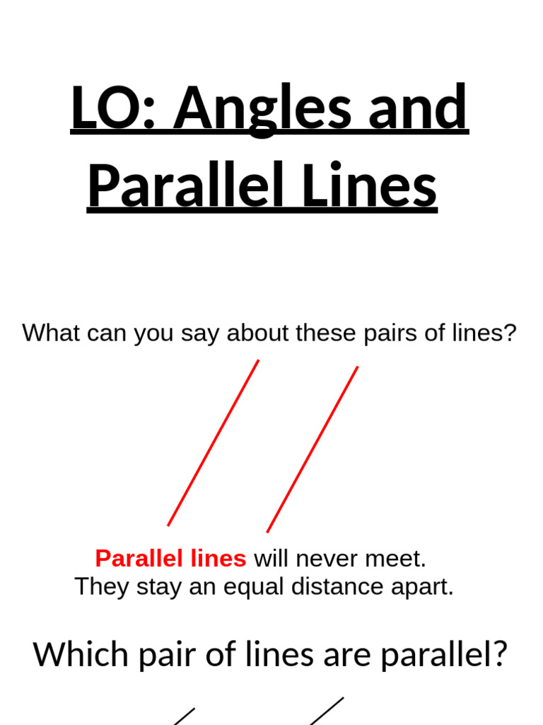 Introduction Parallel Lines | PDF | Angle | Elementary Geometry