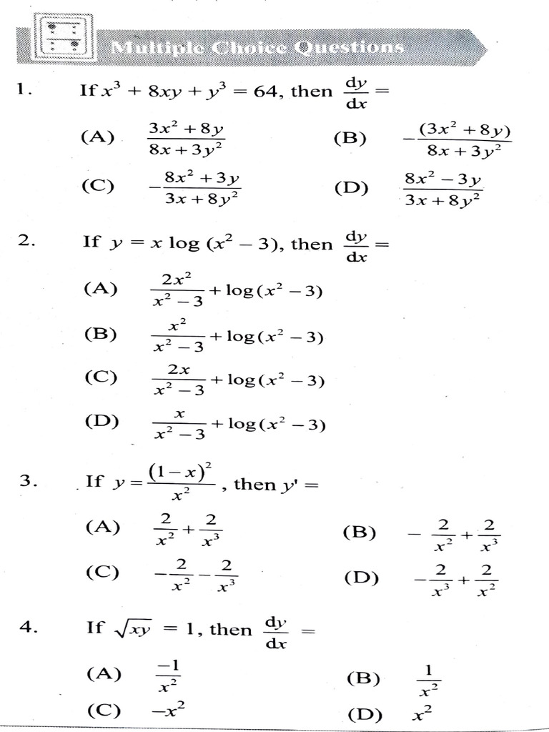 Calculus Derivative Practice Problems | PDF