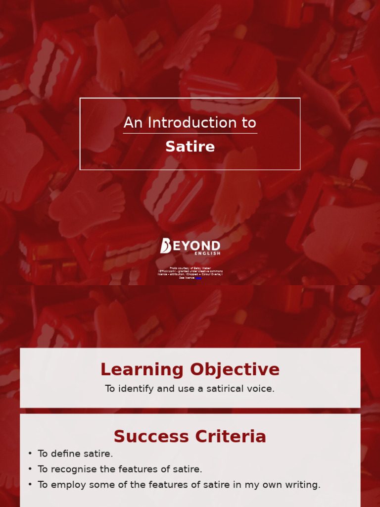 Introduction To Satire PowerPoint | PDF | Satire