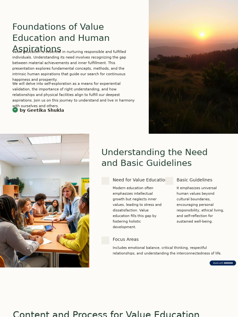 Foundations of Value Education and Human Aspirations (1) | PDF | Happiness | Thought