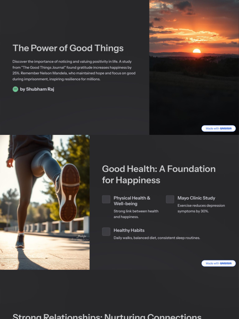 The Power of Good Things | PDF | Happiness | Mindfulness
