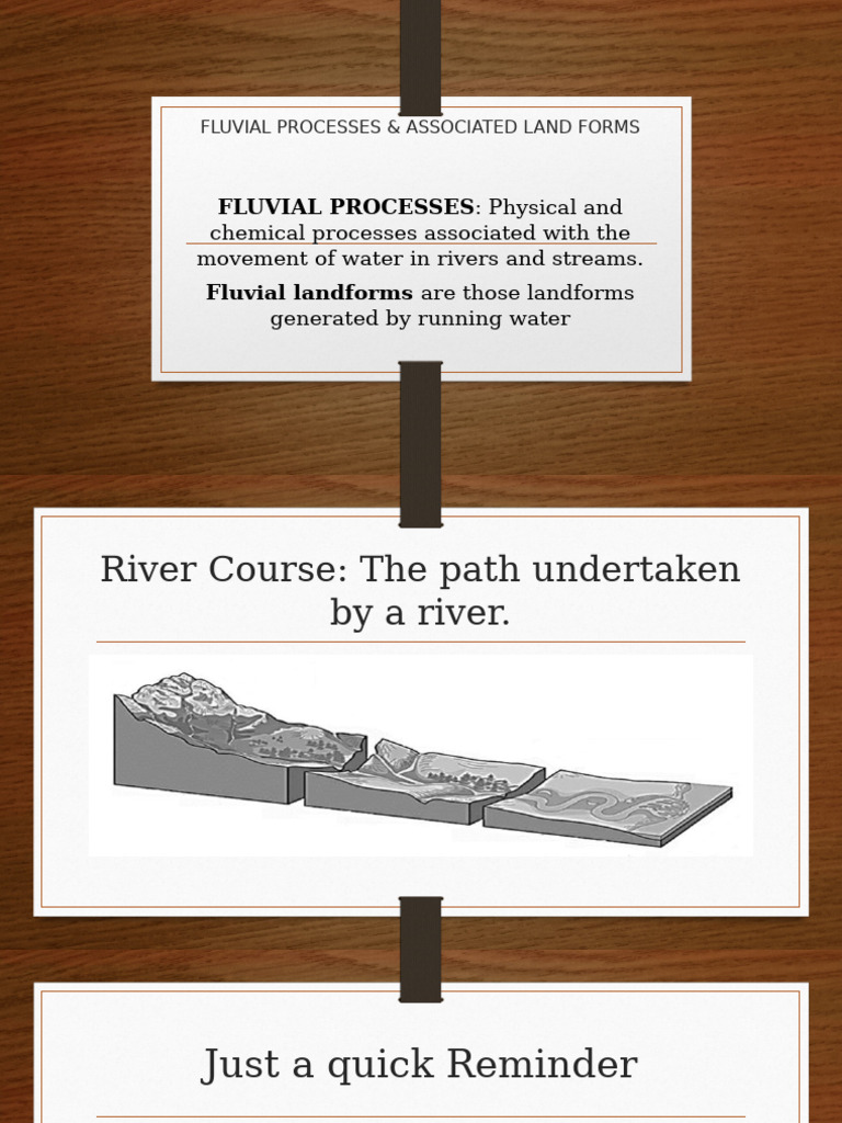 Fluvial Processes & Associated Land Forms | PDF | River | Levee