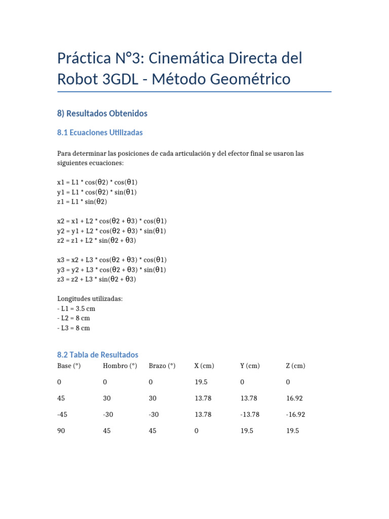 Practica_Cinematica_Robot | PDF