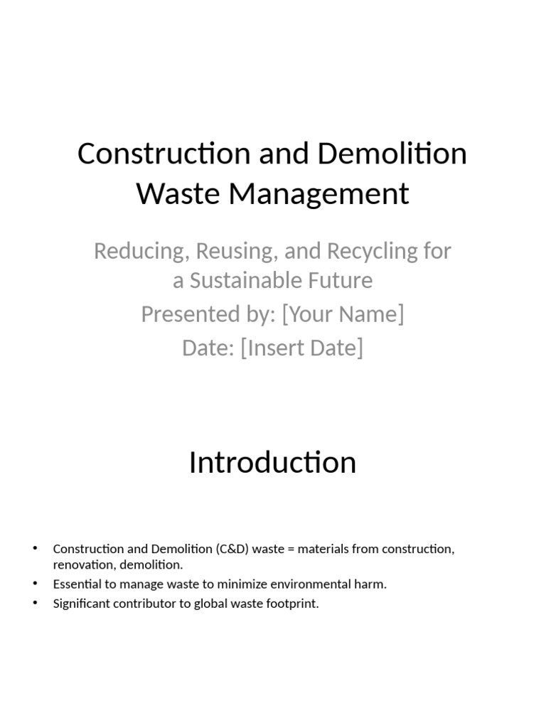 Expanded Construction Waste Management No Images | PDF | Waste | Waste ...