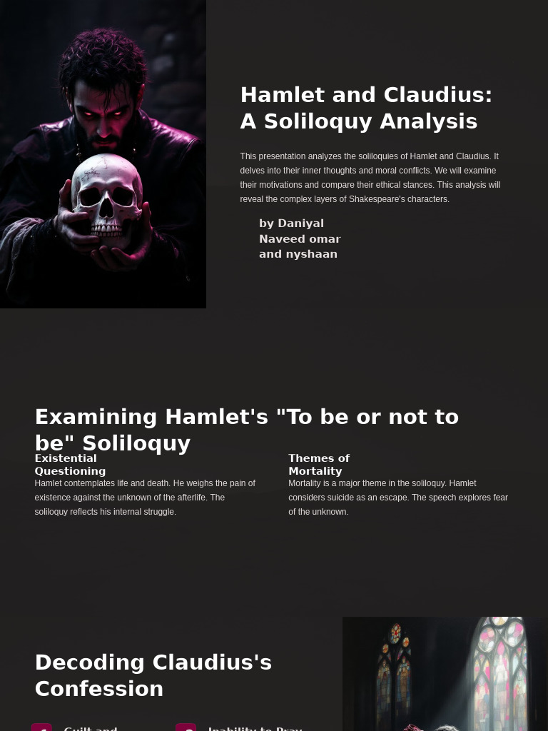 Hamlet and Claudius A Soliloquy Analysis 2 | PDF