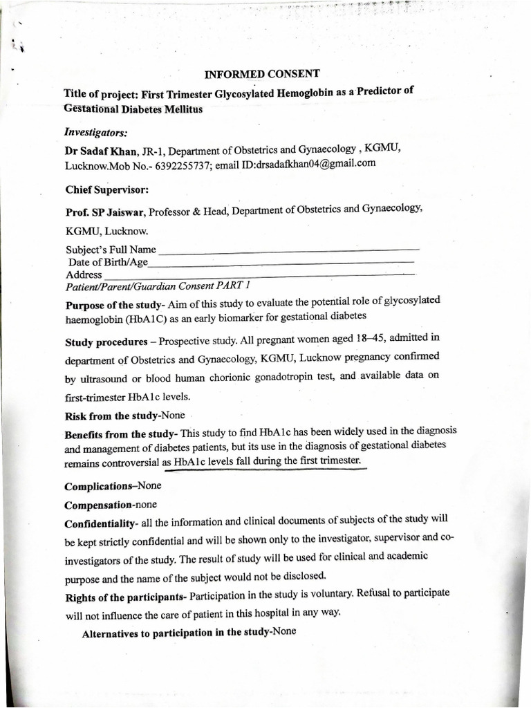 English Consent Form | PDF