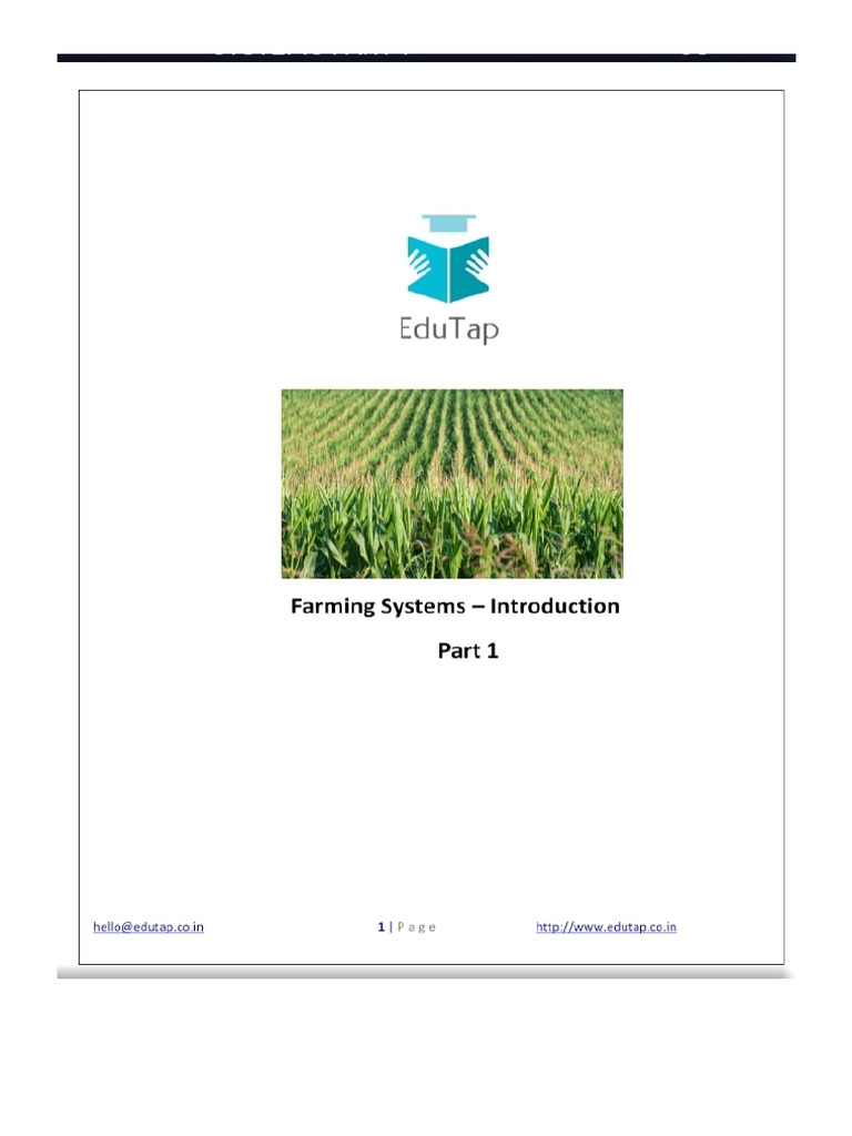 Farming System 1 | PDF