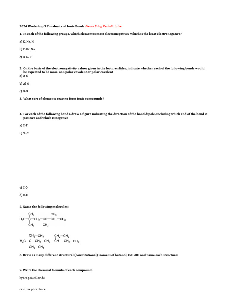 Week 3 Workshop Qs | PDF