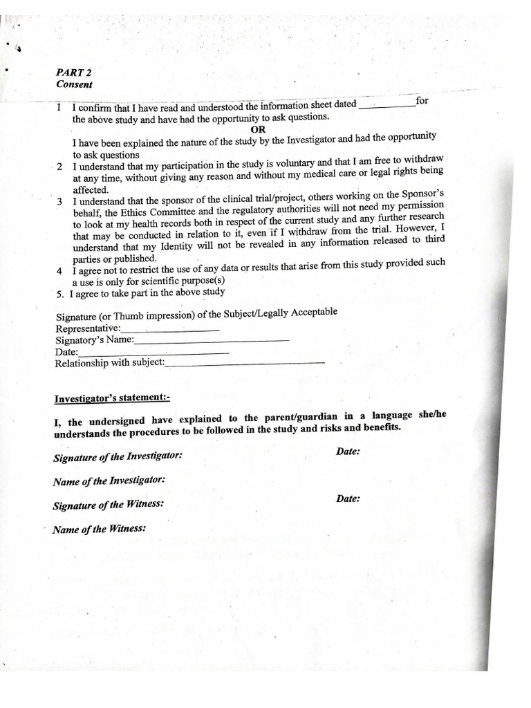 English Consent Form - Docx 2 | PDF