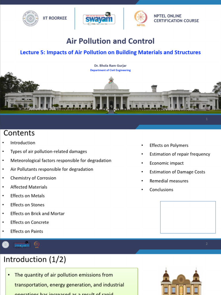 L5 BRG Impact of Air Pollution Buildings | PDF | Corrosion | Atmosphere ...