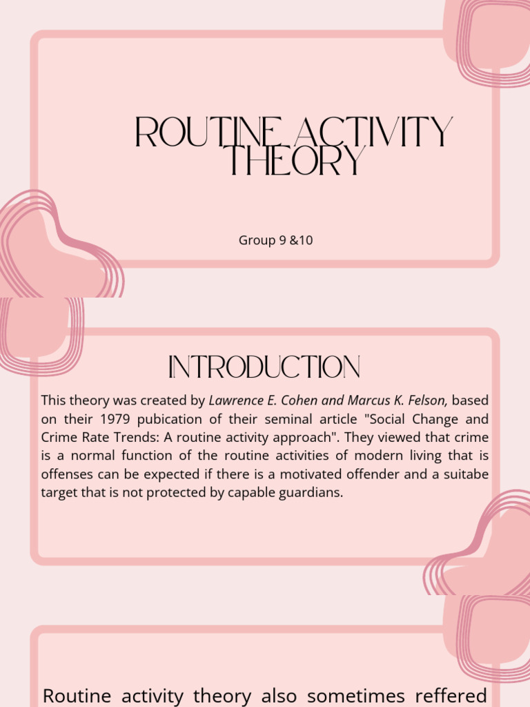 Routine Activity Theory | PDF